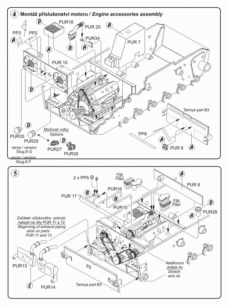 Pz.Kpfw. III – Engine (1:35 Tamiya), 1:35, 046/3021 - Plastikové modely ...