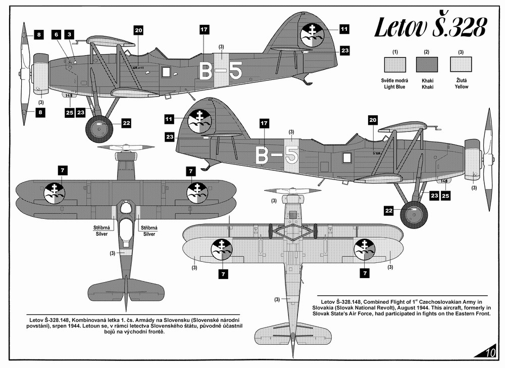 Letov Š-328 Czechoslovakian Reconn. and Bomber, 1:48, 080/PLT146 ...